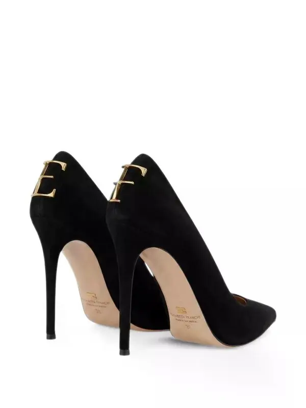Elisabetta Franchi Suede Pumps With Logo Detail