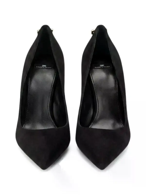 Elisabetta Franchi Suede Pumps With Logo Detail