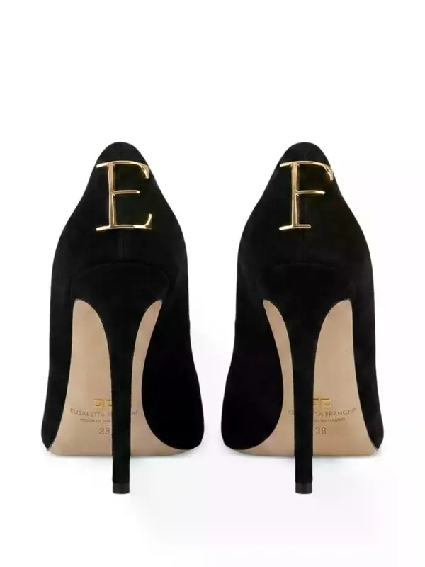 Elisabetta Franchi Suede Pumps With Logo Detail