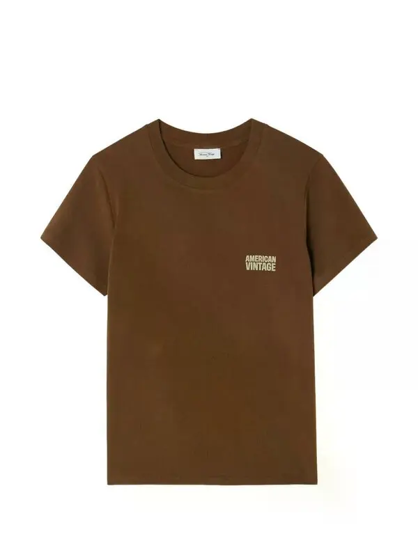 American Vintage Ykobow Logo-print T-shirt - Brown