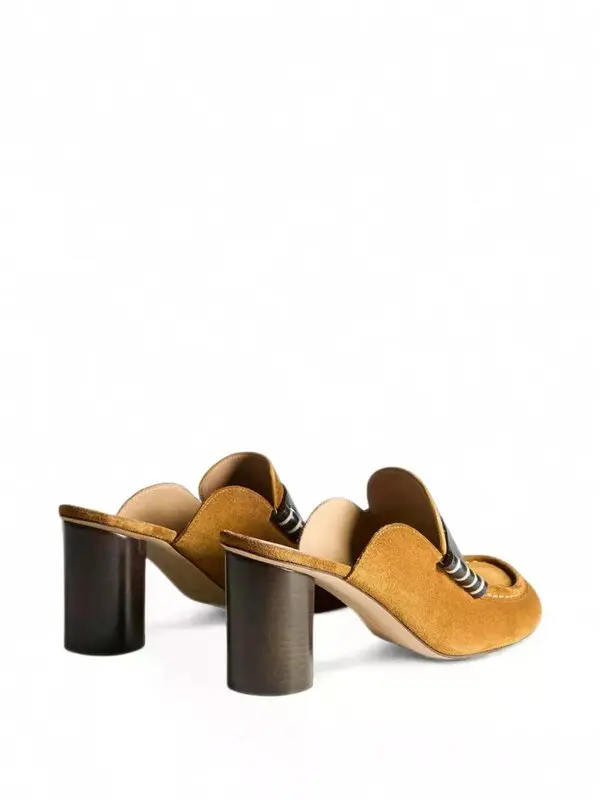 JW Anderson Calf Suede Penny Loafer Mules