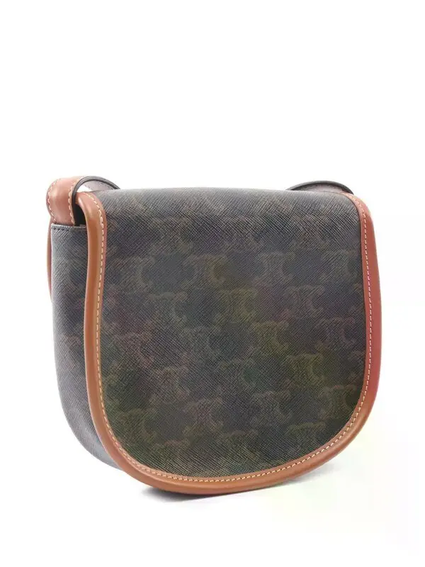 Celine 2015-2026 Mini Triomphe Coated Canvas Besace Crossbody Bag