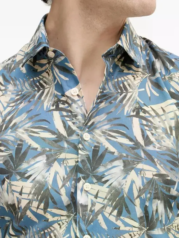 LINDBERGH Palm-print Long-sleeve Shirt