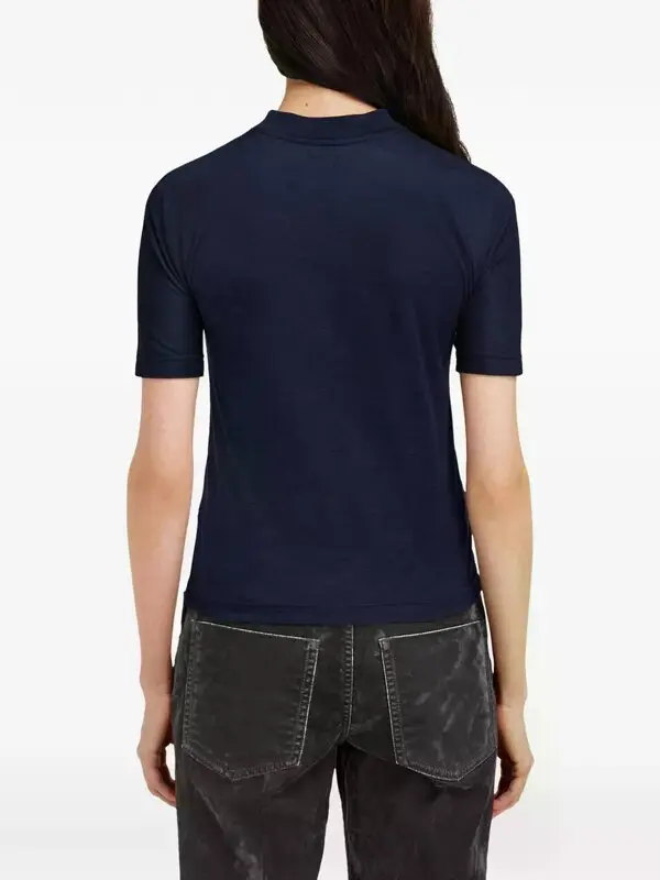 FERRAGAMO Silk V-neck T-shirt