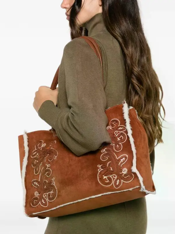 ERMANNO FIRENZE Small Embroidered Tote Bag