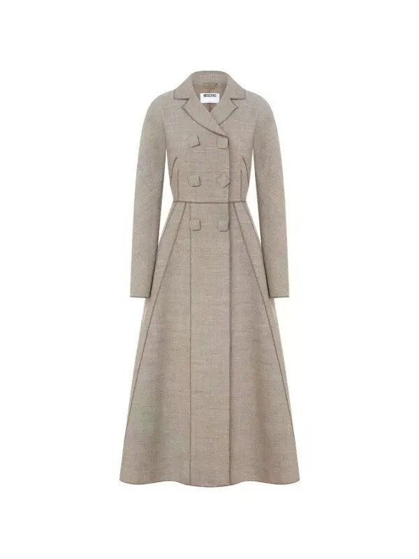 Moschino Double-breasted Coat - Grey