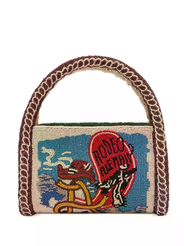 ALEMAIS Ace Beaded Tote Bag - Neutrals