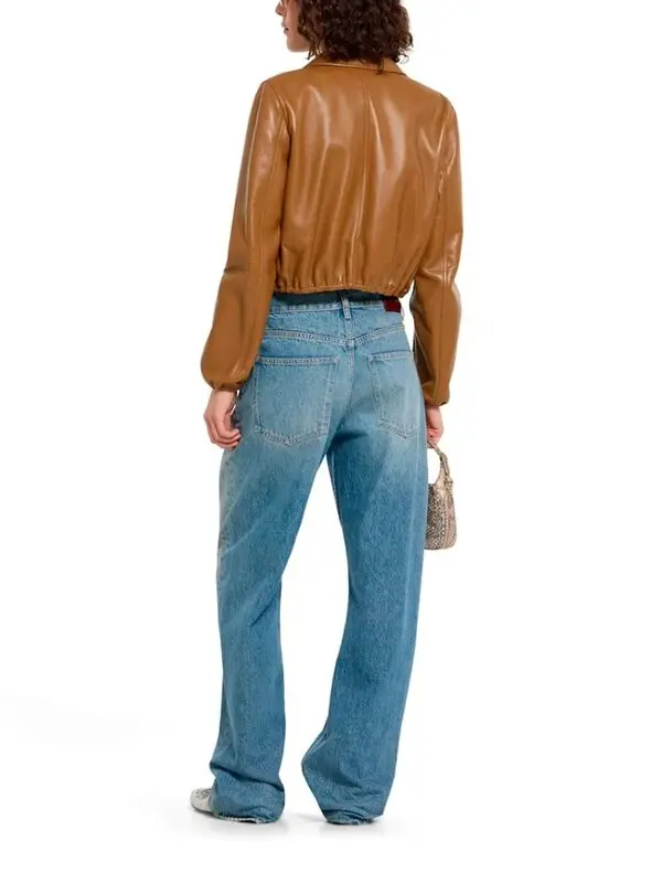 Gucci Leather Bomber Jacket - Multicolor