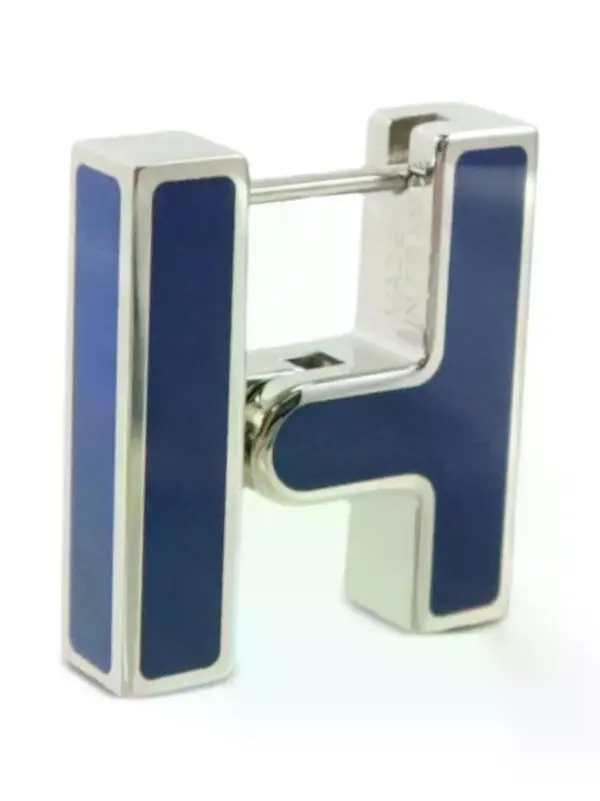 Hermès Habascule Enamel Single Earring - Silver