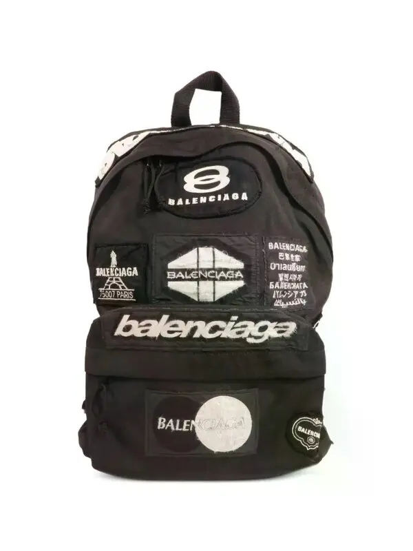 Balenciaga Explorer Logo-patch Backpack - Black