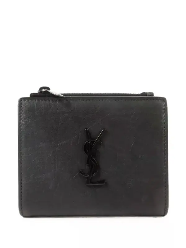 Saint Laurent Cassandre Crocodile-embossed Wallet