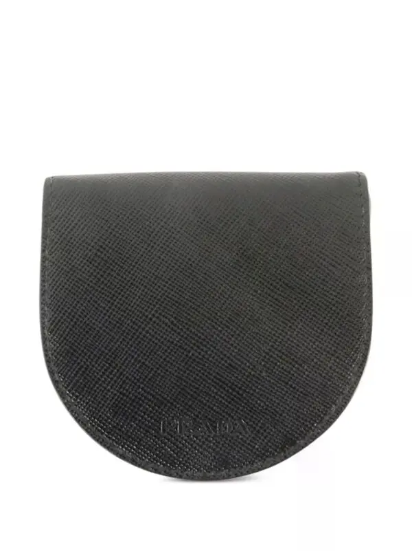 Prada Saffiano Leather Coin Purse - Black