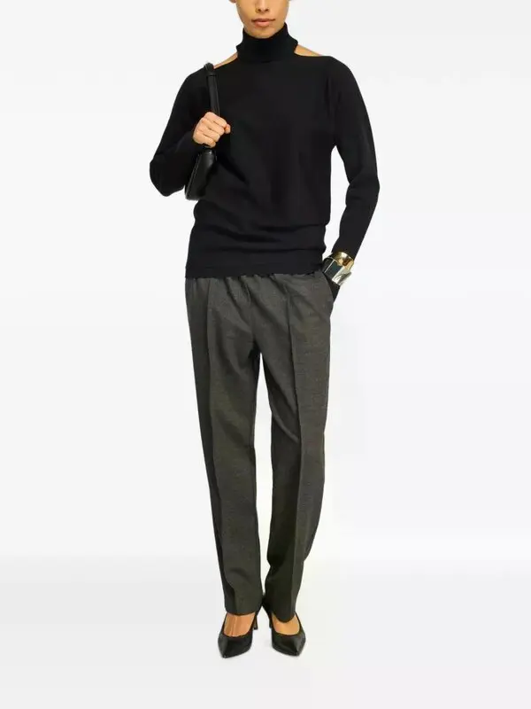 SEMICOUTURE Alfie Elasticated Pressed-crease Trousers