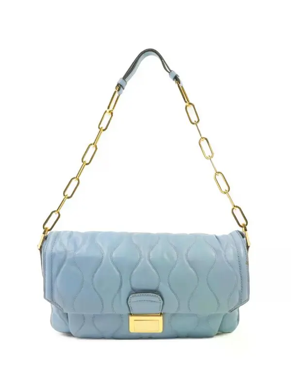 Miu Miu Quilted Leather Shoulder Bag - Blue