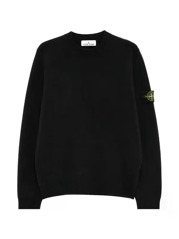Stone Island Compass-patch Sweater - Black