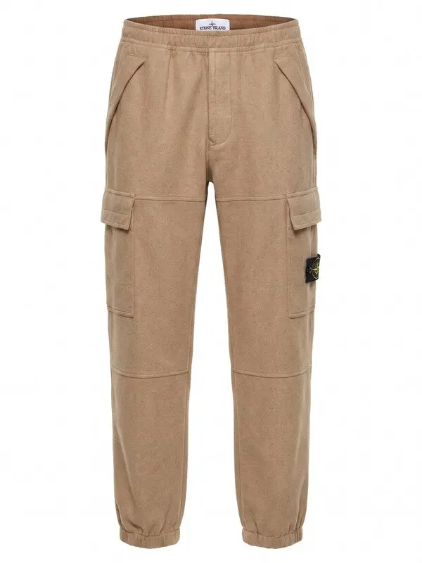 Stone Island Wool Nylon Flannel-tc Pants - Multicolor