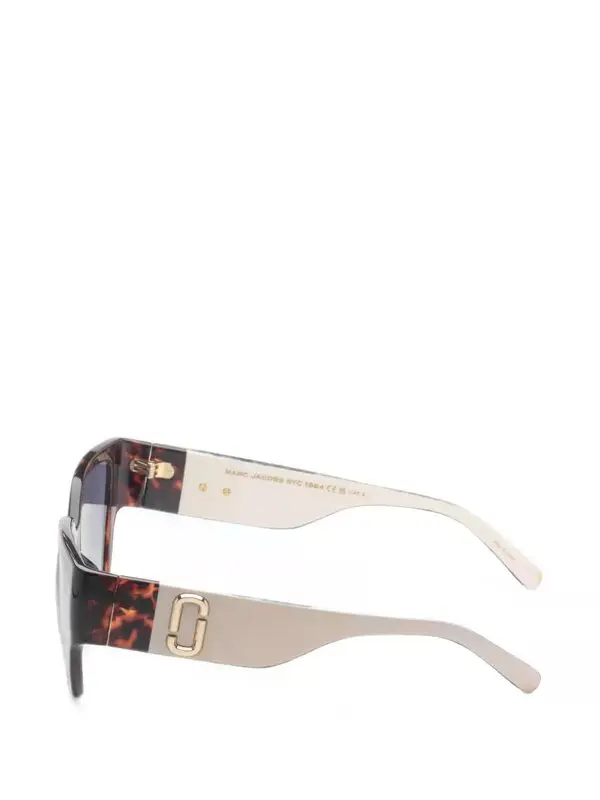 Marc Jacobs Tortoiseshell-effect Oversized-frame Sunglasses