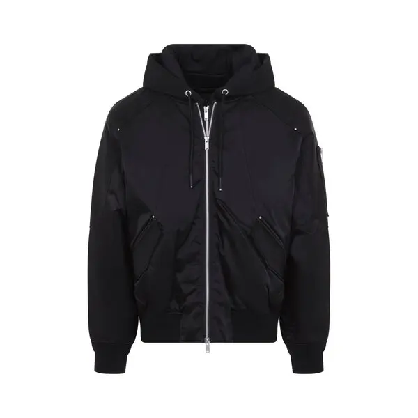 Moose Knuckles Georgie Satin Bomber - Black
