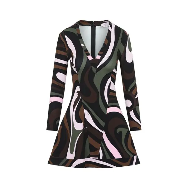 Emilio Pucci Long Sleeve Dress - Multicolor