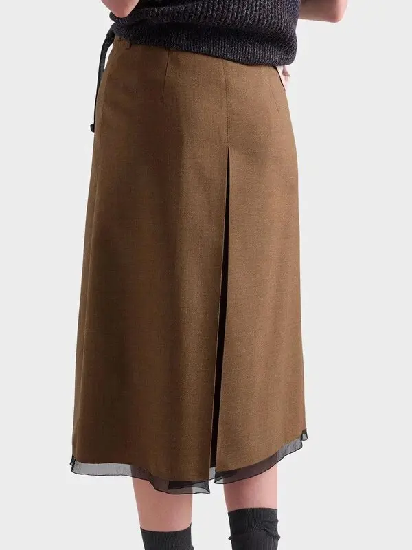 Prada Wool Midi Skirt