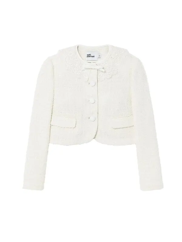 SELF-PORTRAIT Boucle Lace Collar Jacket
