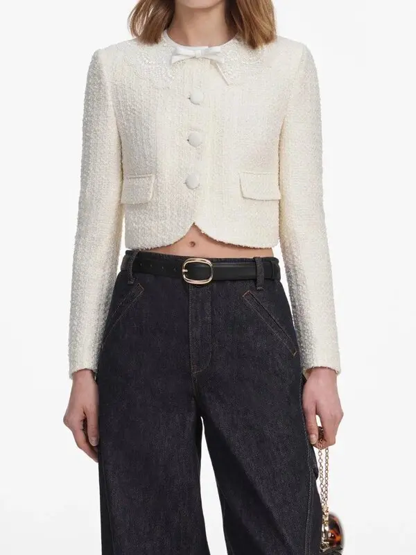 SELF-PORTRAIT Boucle Lace Collar Jacket