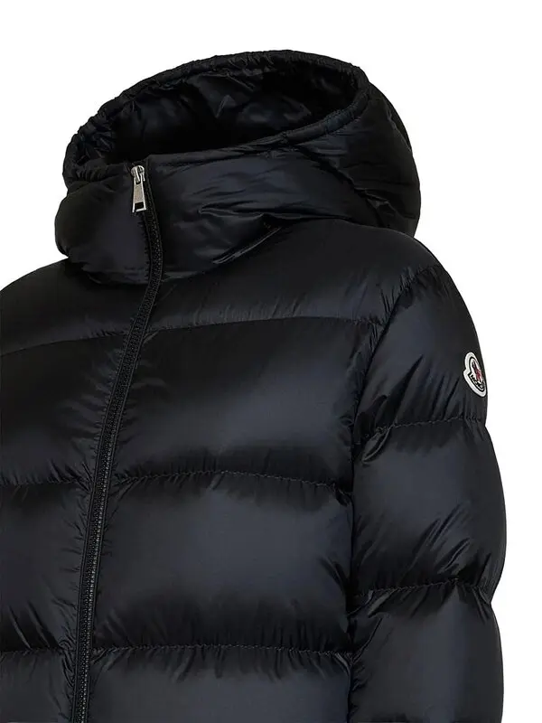 Moncler Piumino Corto Feligule Con Cappuccio - Black