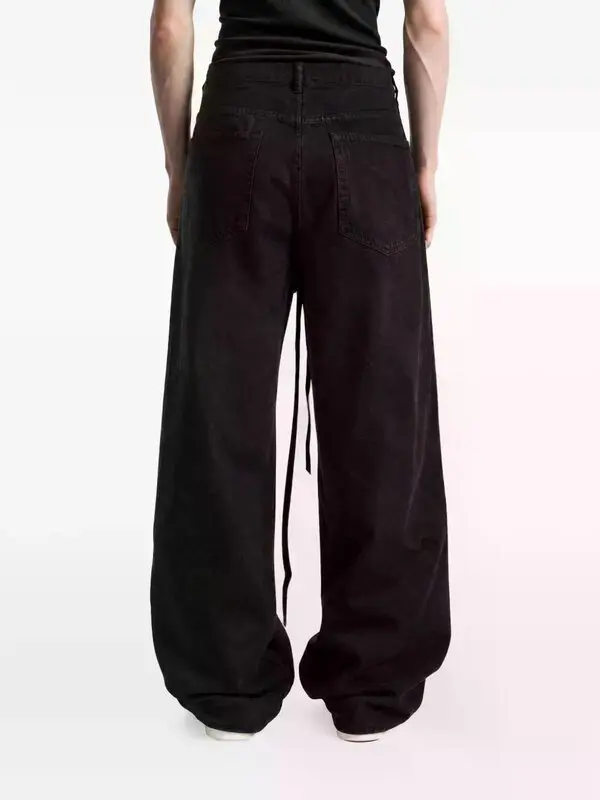 ANN DEMEULEMEESTER Modest Belted Wide-leg Jeans