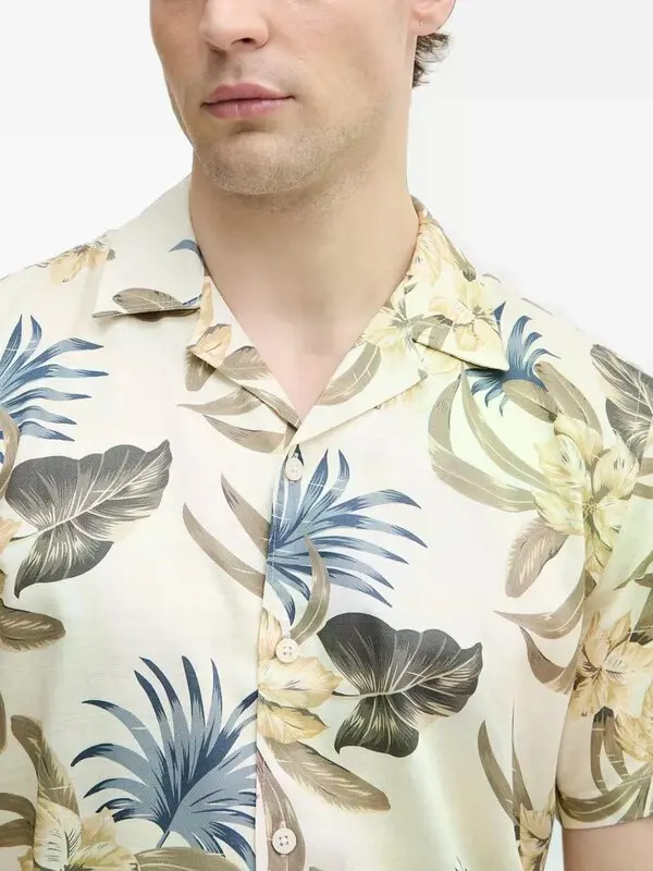 LINDBERGH Floral-print Short-sleeve Shirt