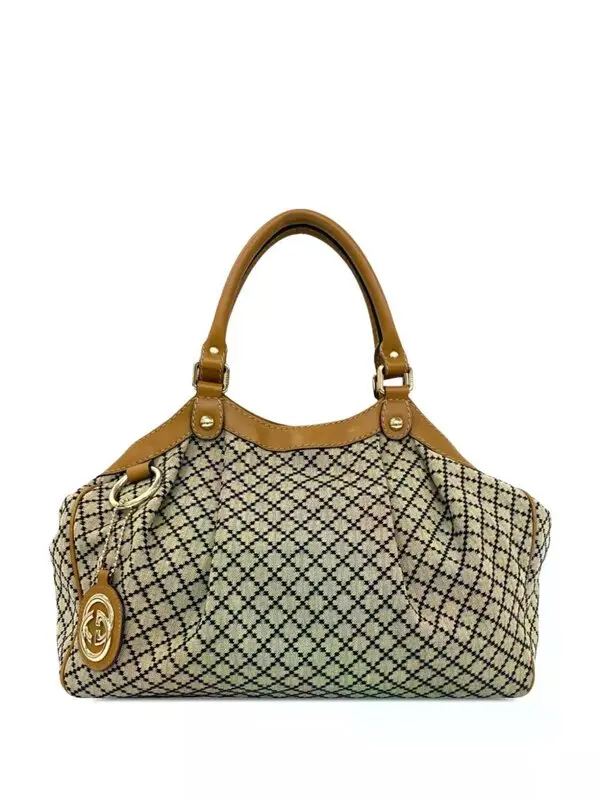 Gucci 2000-2015 Medium Diamante Canvas Sukey Tote Bag