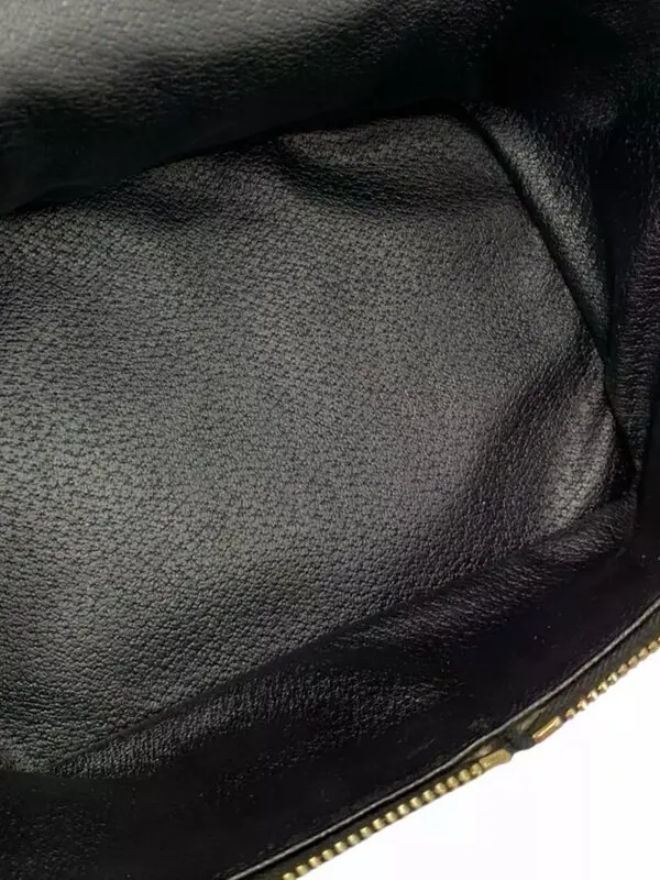 Celine 1997 Macadam Coated Canvas Double Zip Vanity Bag