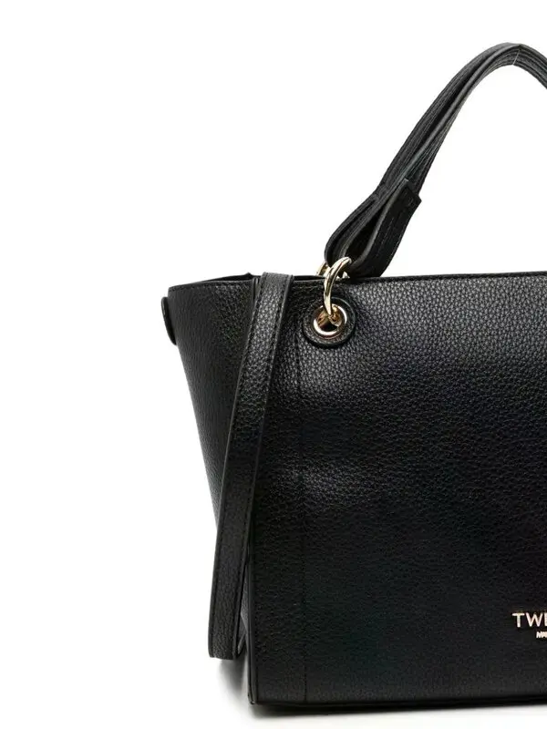 TWINSET Logo-plaque Pebbled Tote Bag