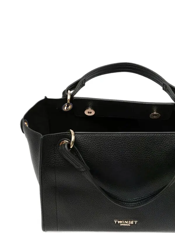 TWINSET Logo-plaque Pebbled Tote Bag