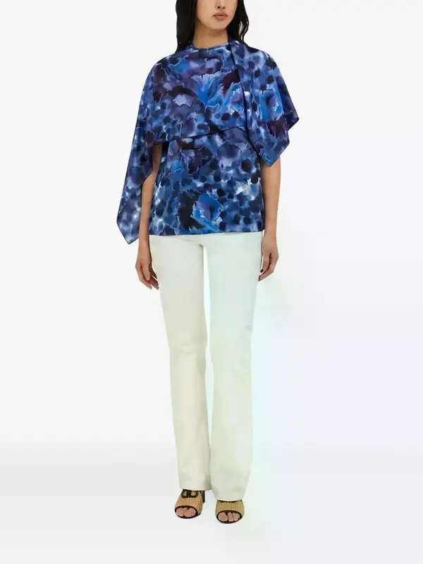 FERRAGAMO Carnation Print Sleeveless Top