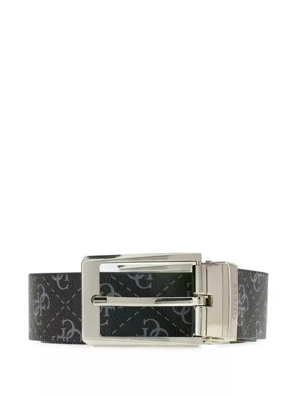 Guess Milano 4g Reversible Logo-print Belt - Black