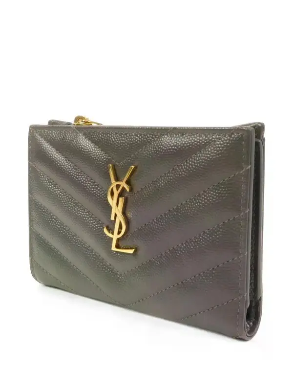 Saint Laurent Cassandre Chevron-quilted Wallet