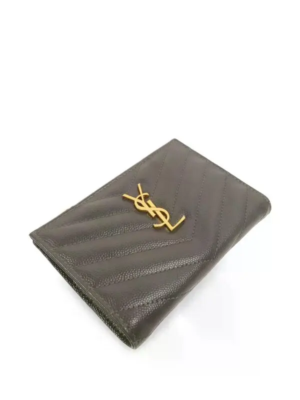 Saint Laurent Cassandre Chevron-quilted Wallet
