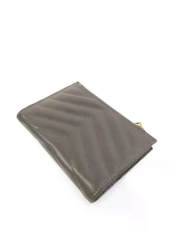 Saint Laurent Cassandre Chevron-quilted Wallet