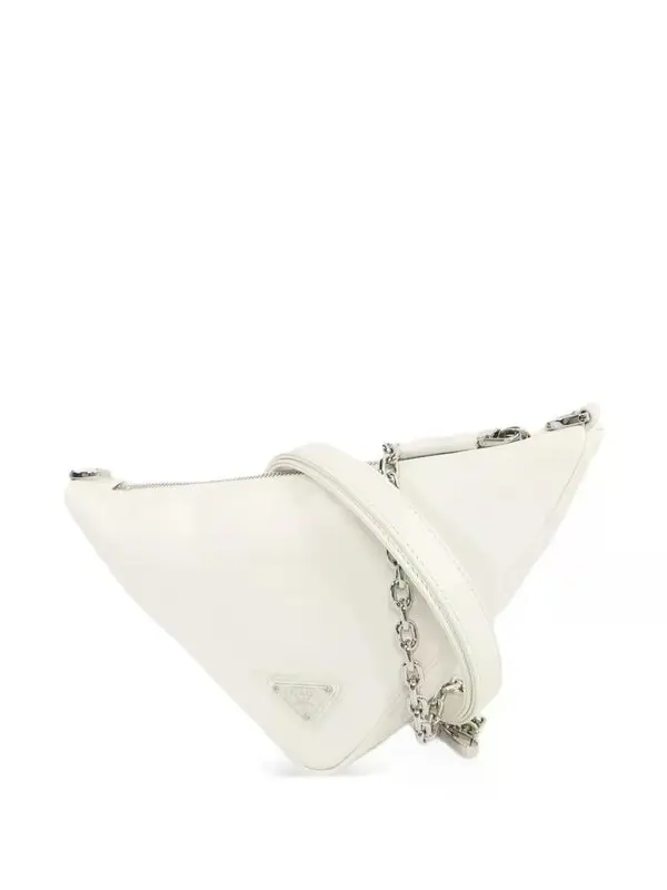 Prada Triangle Shoulder Bag - White
