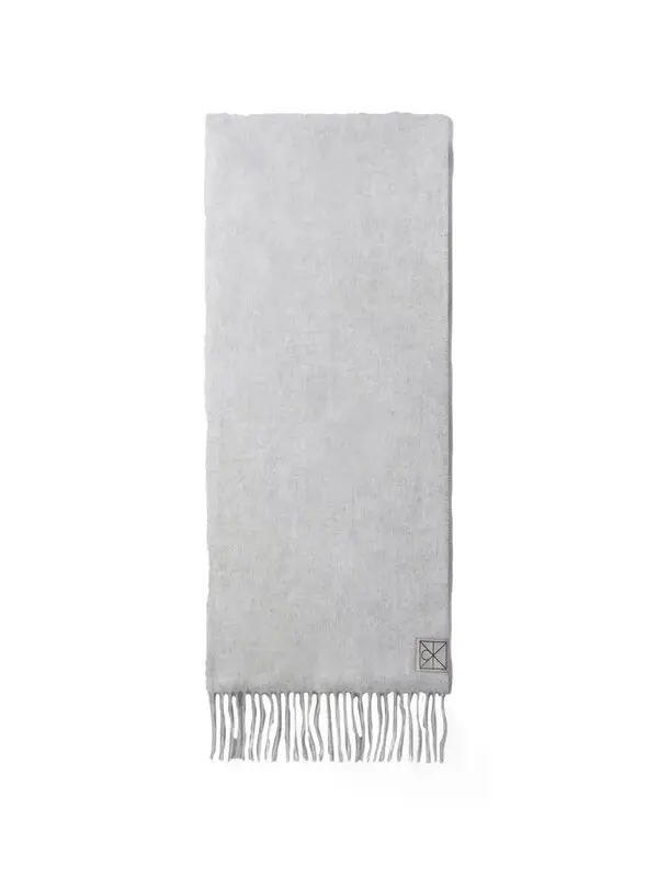 Calvin Klein Fringed Logo-patch Scarf