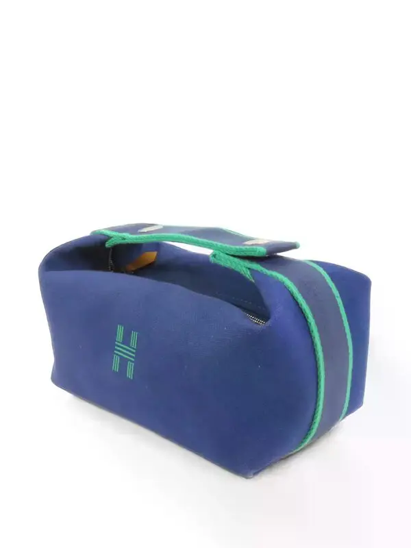 Hermès Pm Bride A Brac Canvas Wash Bag - Blue