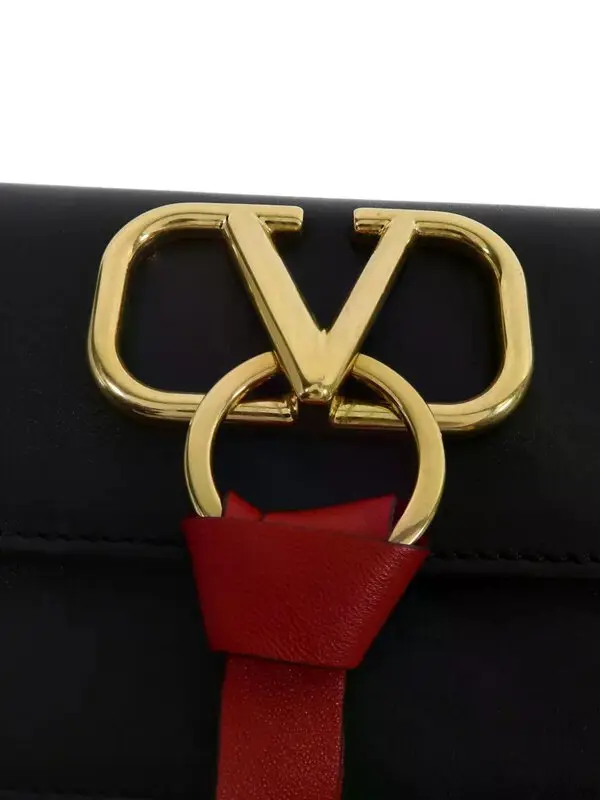 Valentino Garavani Vlogo Ribbon Mini Shoulder Bag - Black