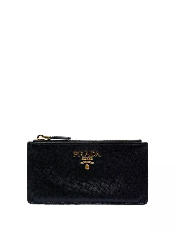 Prada 2013-2026 Saffiano Coin And Card Holder - Black