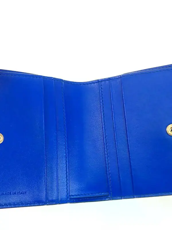 Celine 2010-2026 Supple Grained Calfskin Triomphe Compact Wallet Small Wallets - Black