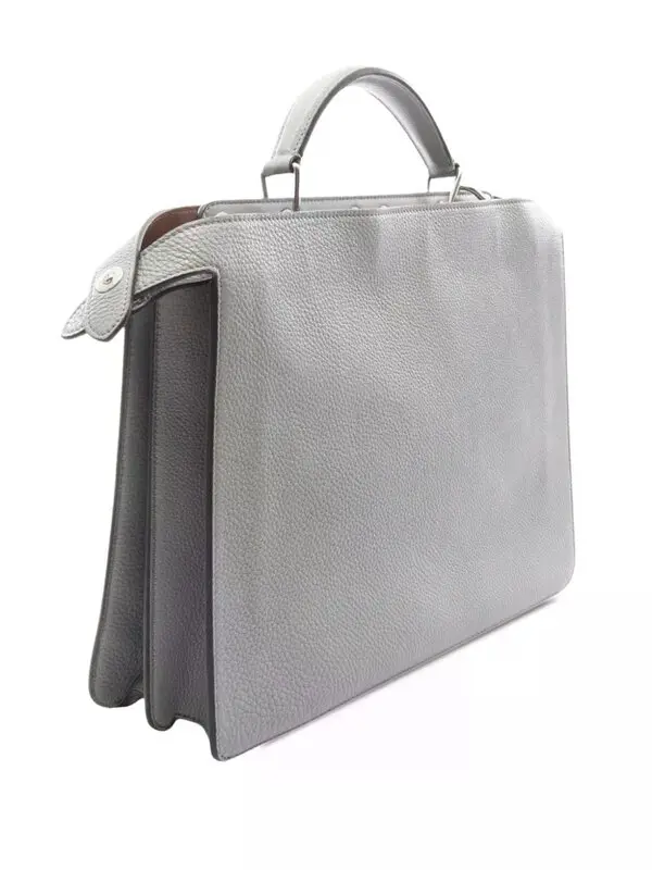 Fendi 2010-2026 Studded Leather Peekaboo Iseeu Briefcase Business Bag - Grey