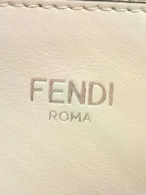 Fendi 2010-2026 Studded Leather Peekaboo Iseeu Briefcase Business Bag - Grey