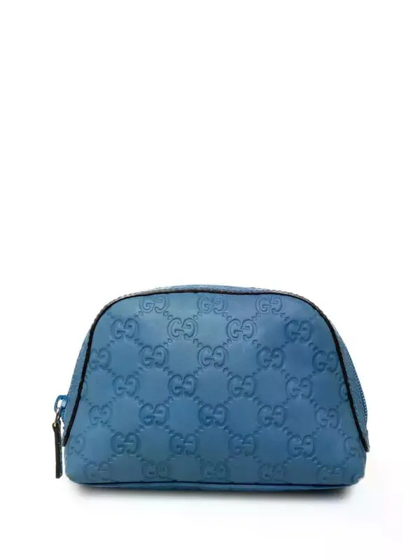 Gucci 2000-2015 Guccissima Pouch - Blue