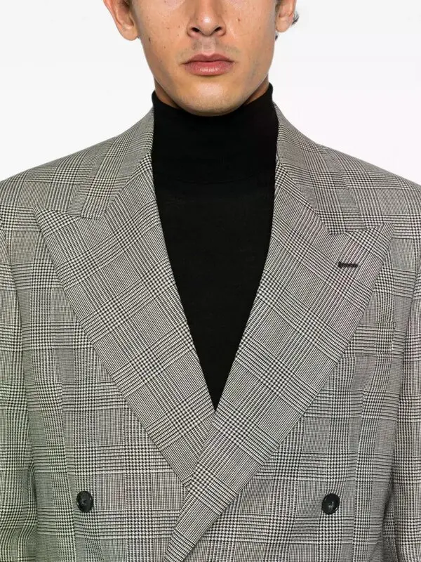 EPOCA Prince Of Wales Check Double-breasted Suit