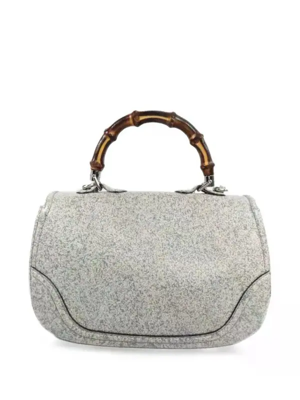 Gucci Bamboo Turn-lock Shoulder Bag - Grey