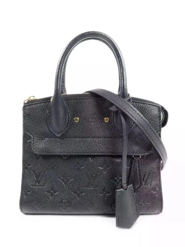 LOUIS VUITTON Monogram Empreinte Pont Neuf Tote Bag - Black